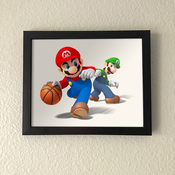 Nintendo | Wall Decor | Mario Basketball Wall Art | Poshmark